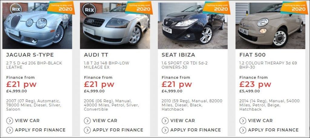 CHEAP CAR FINANCE OPTIONS - Rix Motor Company Ltd