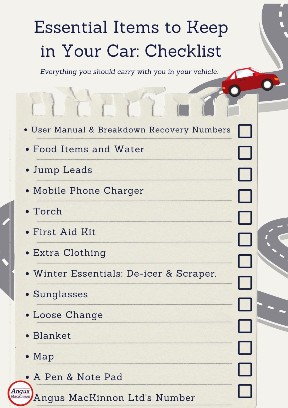 Angus MacKinnon’s Car Essentials Checklist - Angus MacKinnon