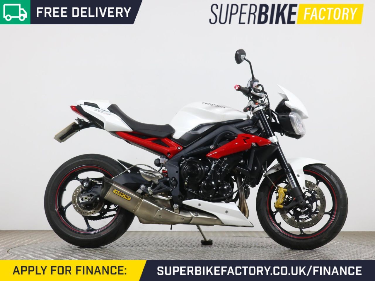 2017 TRIUMPH STREET TRIPLE 675 WHITE with 3537 miles - Used Motorbikes ...