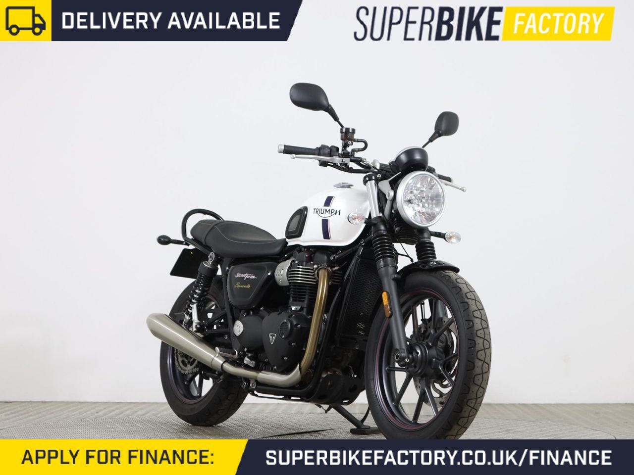 2018 TRIUMPH STREET TWIN WHITE with 5538 miles - Used Motorbikes Dealer ...