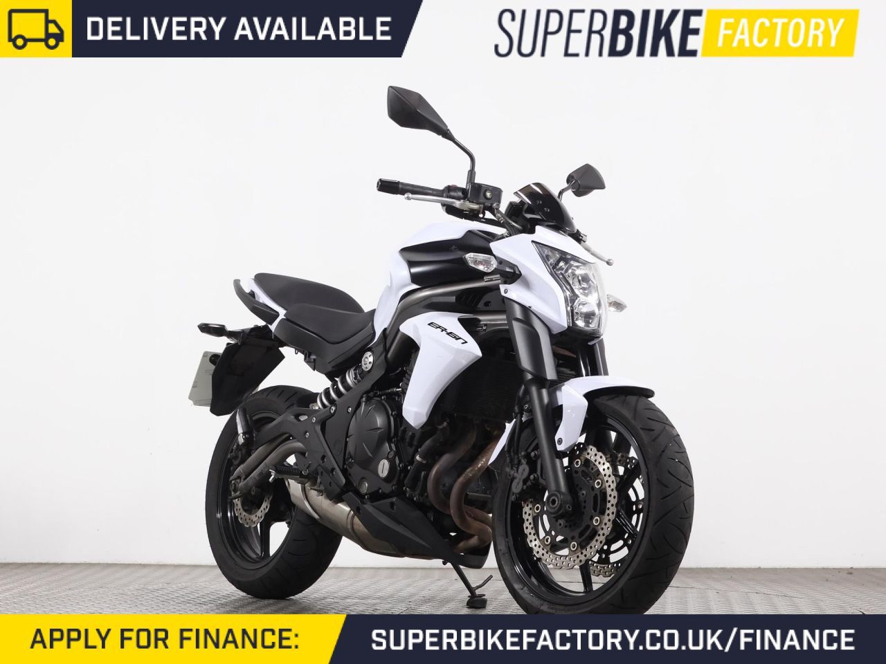 2014 KAWASAKI ER-6N WHITE with 25317 miles - Used Motorbikes Dealer: Cheshire & Donington Park ...