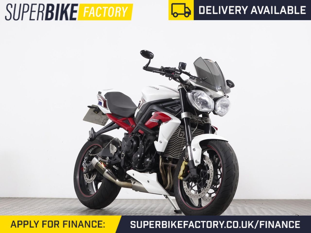2013 TRIUMPH STREET TRIPLE 675 WHITE with 18535 miles - Used Motorbikes ...