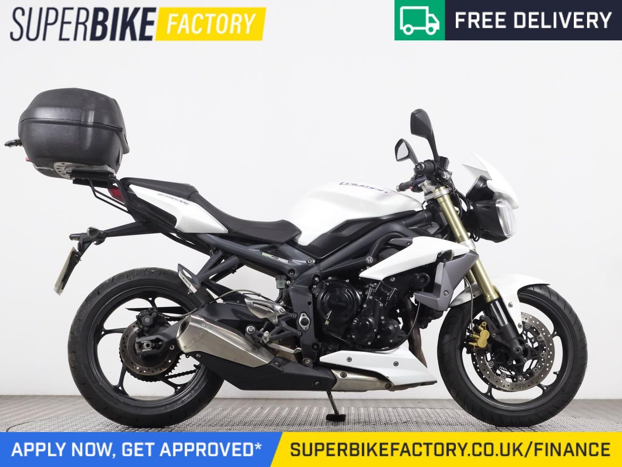 2013 TRIUMPH STREET TRIPLE 675 WHITE with 11880 miles - Used Motorbikes ...