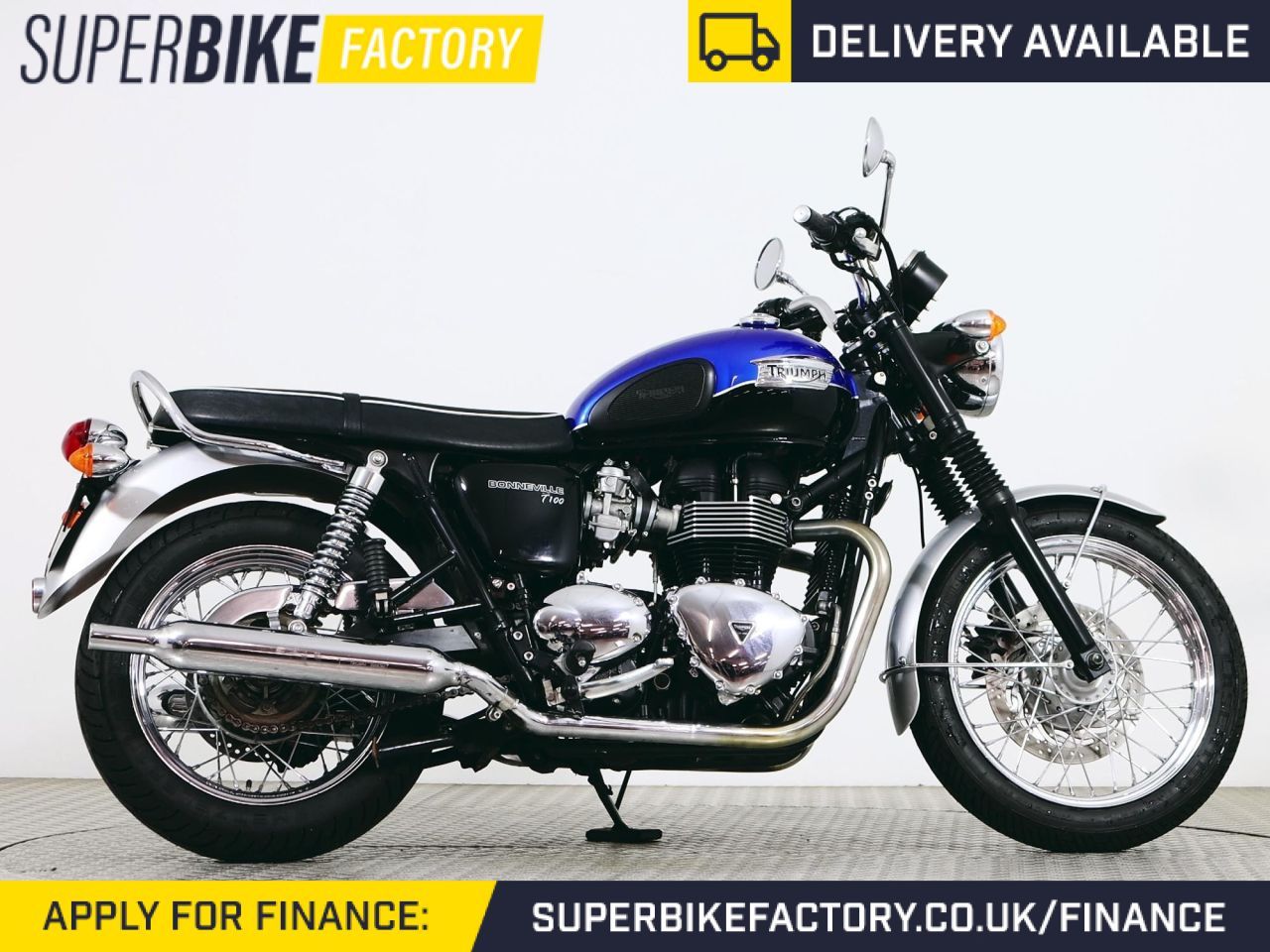 2015 TRIUMPH BONNEVILLE T100 BLUE with 9460 miles - Used Motorbikes ...