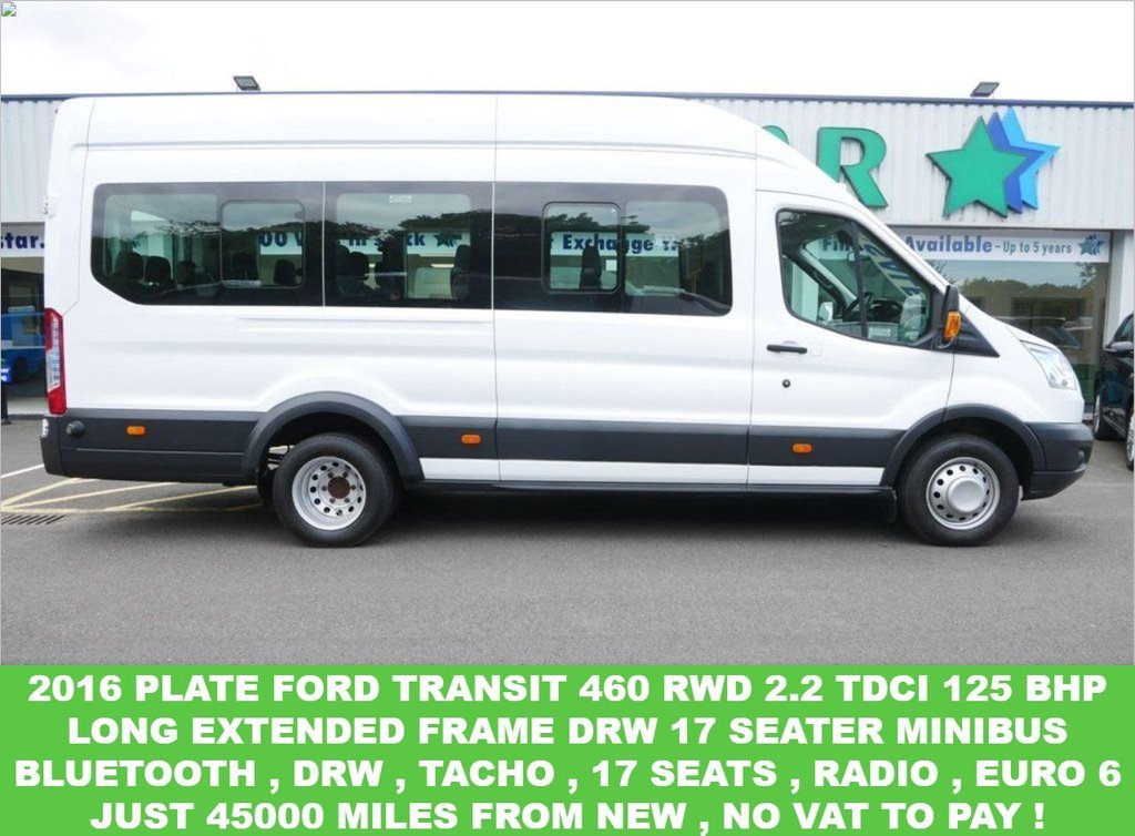 Ford Transit 460 Rwd 2.2 TDCI 125 Xlwb Trend 17 Seater ( Euro 6 / NO ...