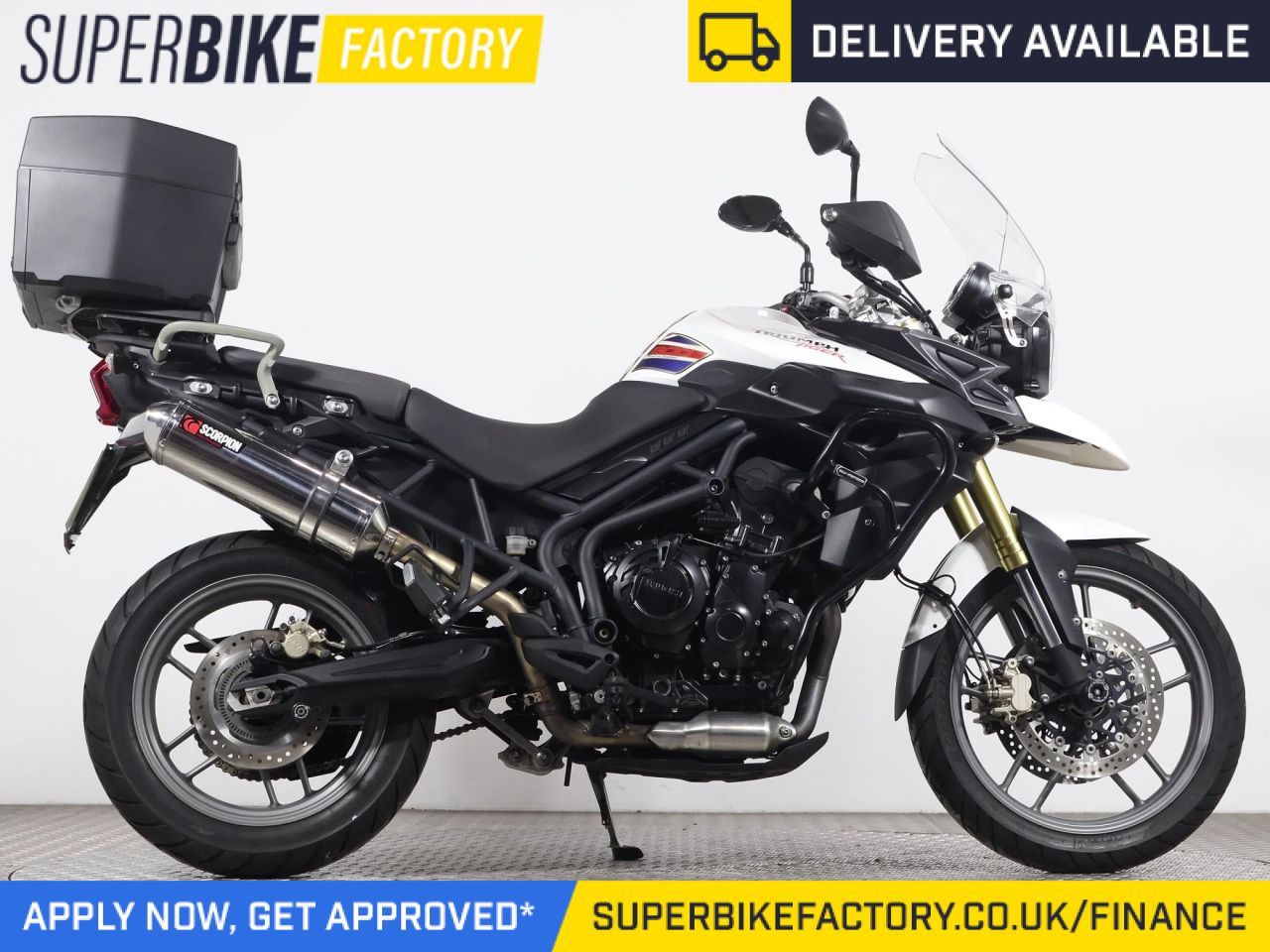 2013 TRIUMPH TIGER 800 WHITE with 20997 miles - Used Motorbikes Dealer ...