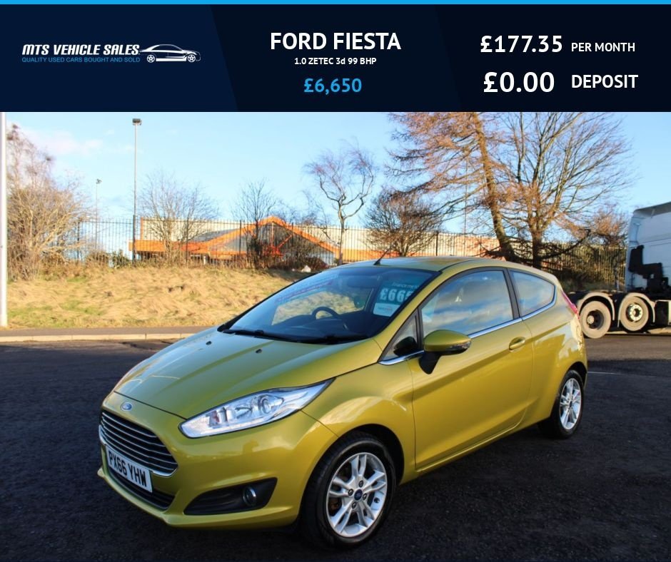 Ford Fiesta 1.0 Zetec 2016,bluetooth,dab,air Con,65mpg,£0 Road Tax,ulez ...