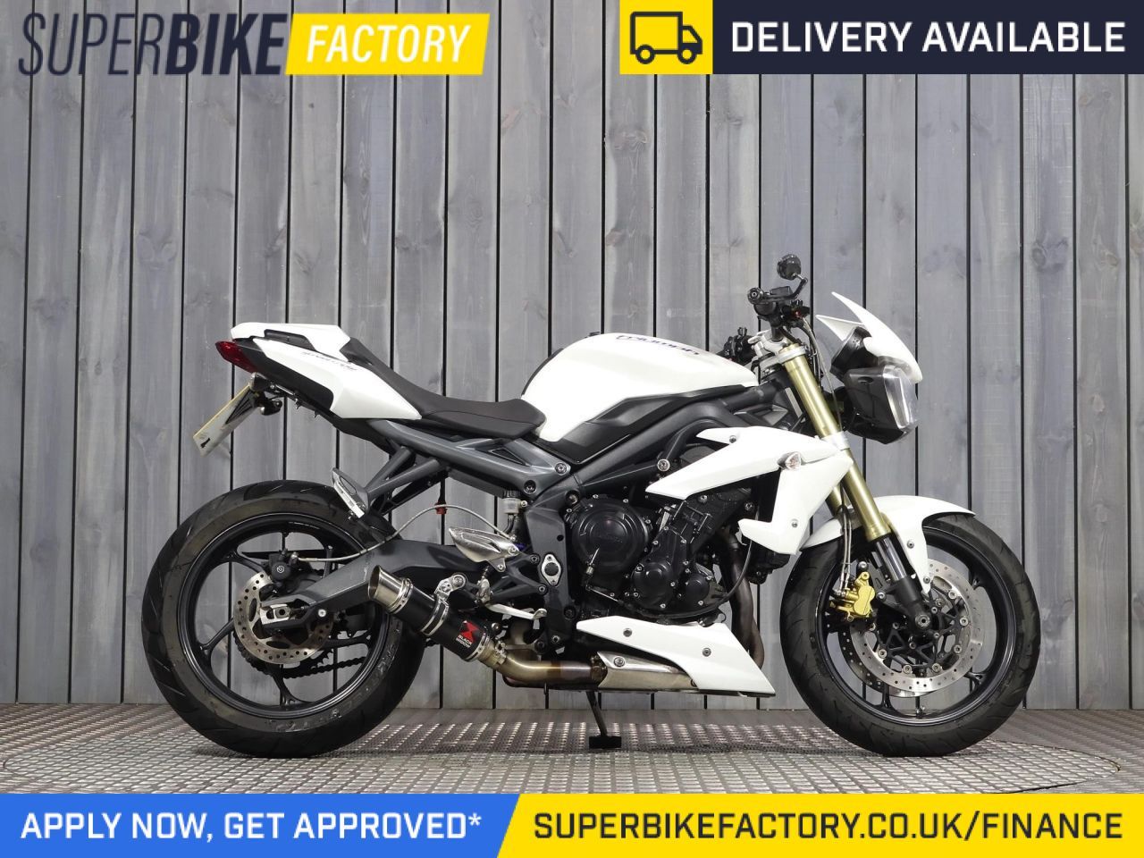 2013 TRIUMPH STREET TRIPLE 675 WHITE with 17427 miles - Used Motorbikes ...