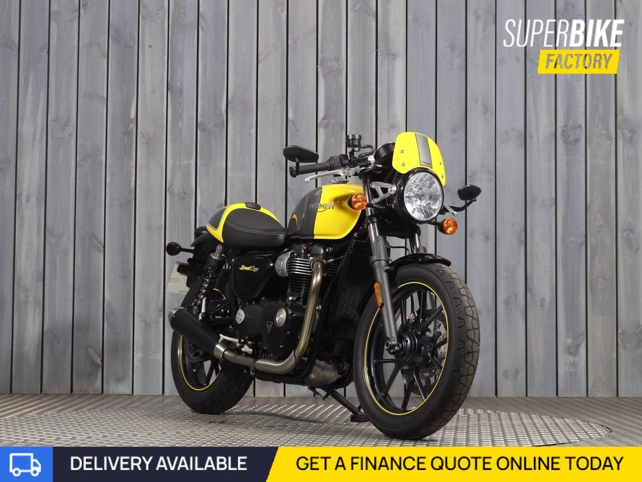 2017 TRIUMPH STREET CUP YELLOW with 10035 miles - Used Motorbikes ...
