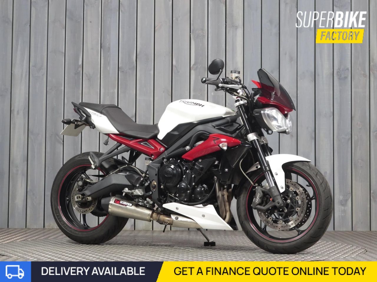 2014 TRIUMPH STREET TRIPLE 675 WHITE with 9058 miles - Used Motorbikes ...