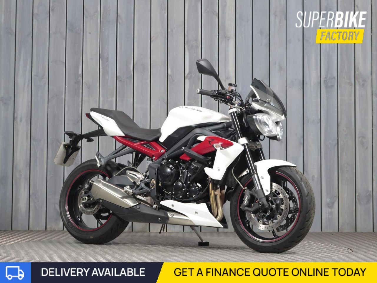 2015 TRIUMPH STREET TRIPLE 675 WHITE with 5436 miles - Used Motorbikes ...