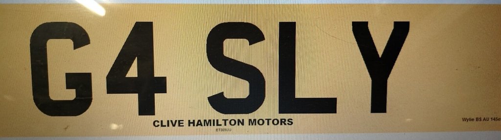 Number Plate Plate £1,000