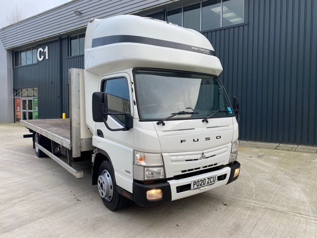 Fuso Canter Mitsubishi Canter Fuso 7.5 Tonne Flatbed With Sleeper Pod And Tuck Away Tail Lift