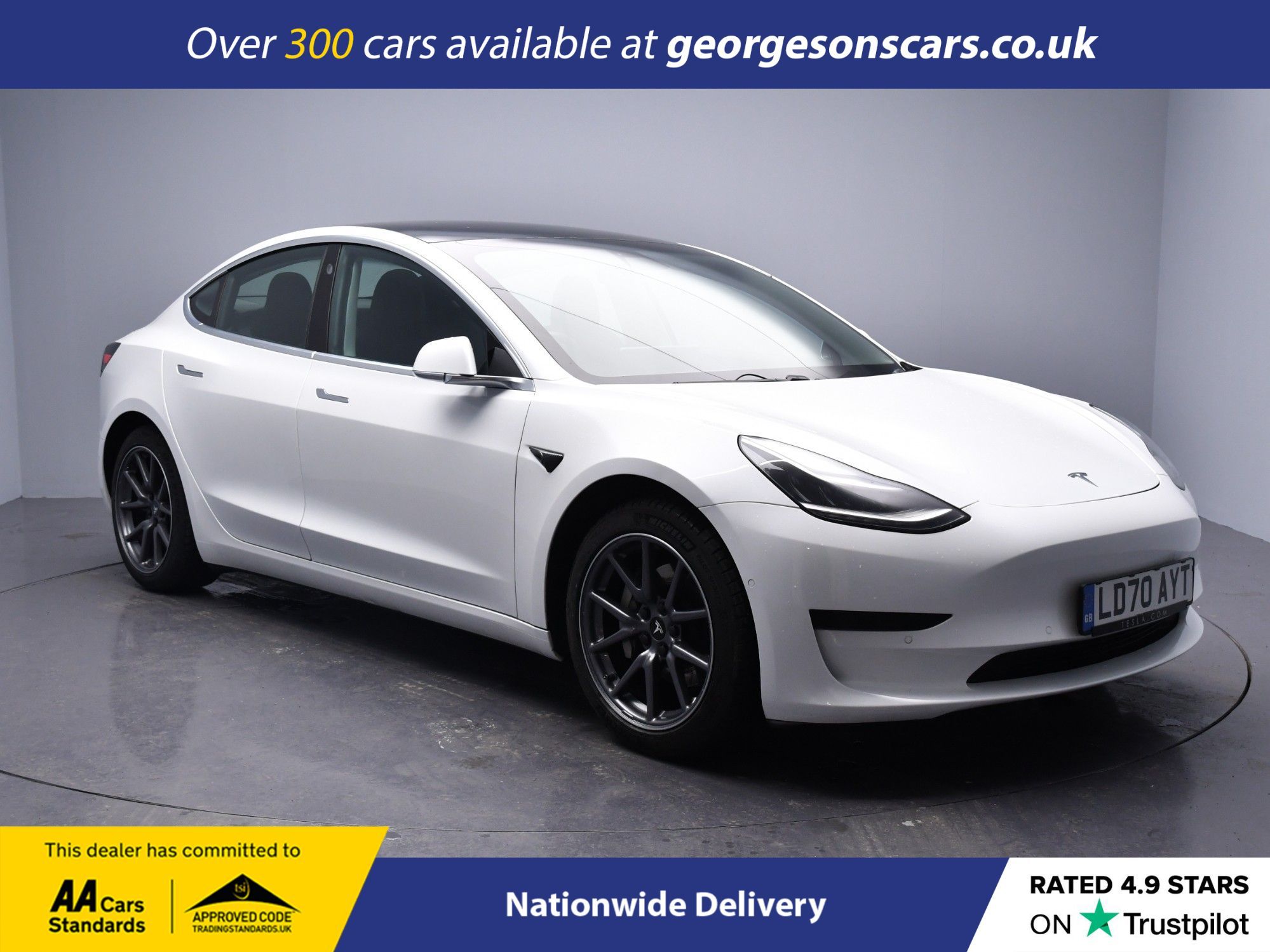 Tesla Model 3 Standard Range Plus Saloon 4dr Electric Auto Rwd (241 BHP)