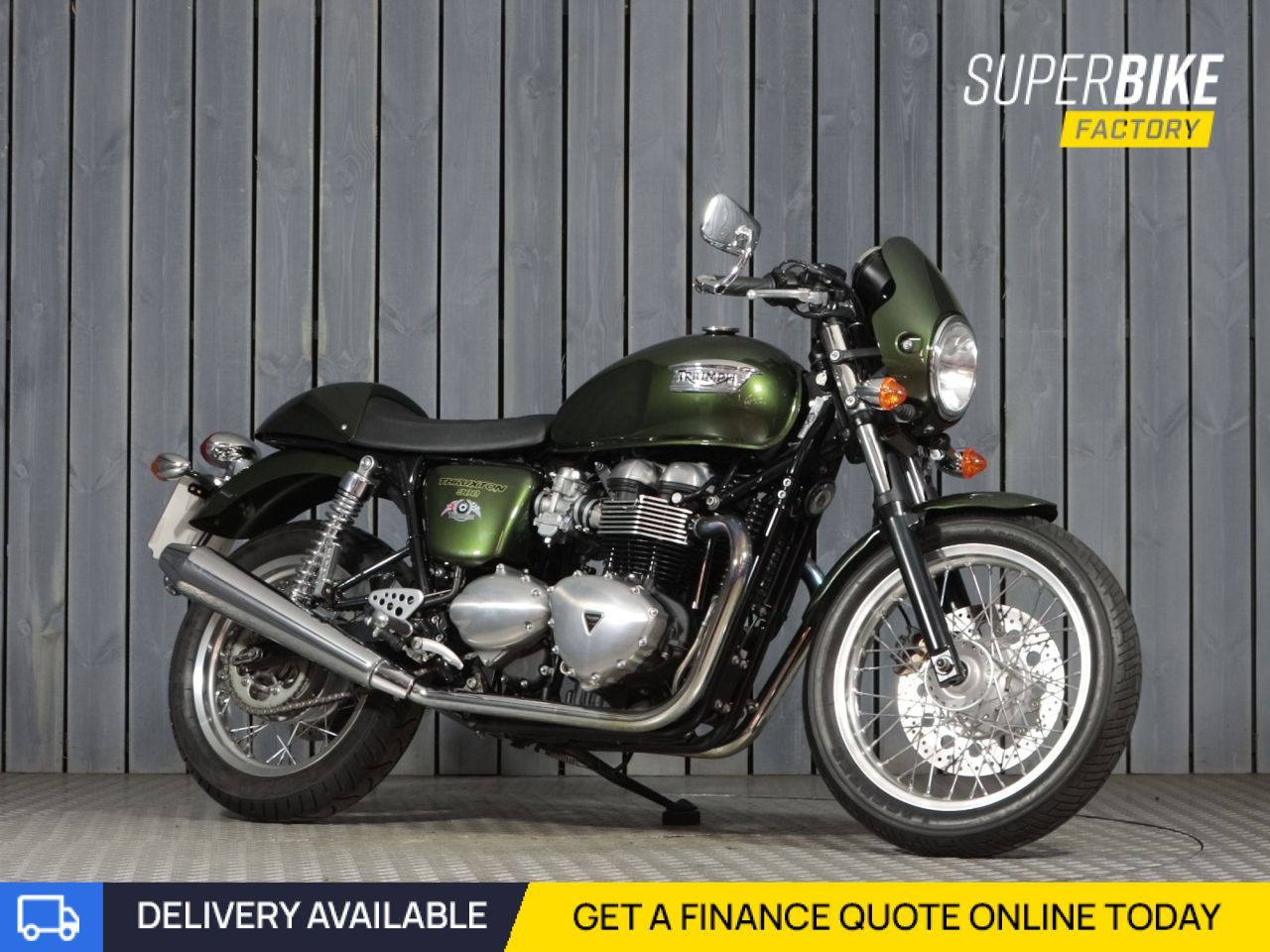 2017 TRIUMPH THRUXTON 865 GREEN with 2178 miles - Used Motorbikes ...