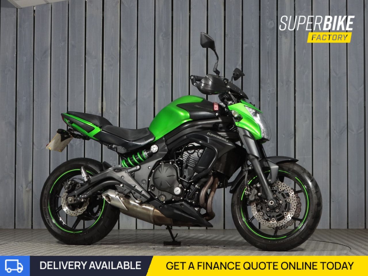 2015 KAWASAKI ER-6N GREEN with 14068 miles - Used Motorbikes Dealer: Cheshire & Donington Park ...