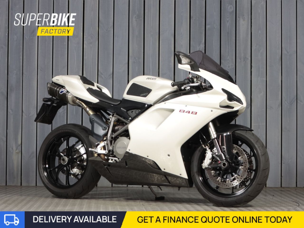 2010 DUCATI 848 WHITE with 15402 miles - Used Motorbikes Dealer ...